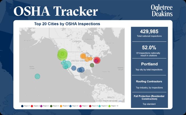 Ogletree Deakins OSHA Tracker City Feature: Southeastern Cities ...