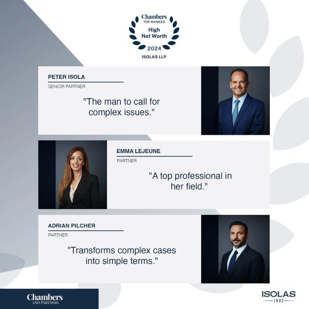 Gibraltar - Isolas Retains Band 1 Ranking In Chambers And Partners High Net Worth Guide