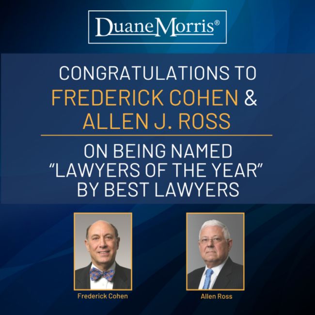 United States - Duane Morris Attorneys Named "Lawyers Of The Year” For ...